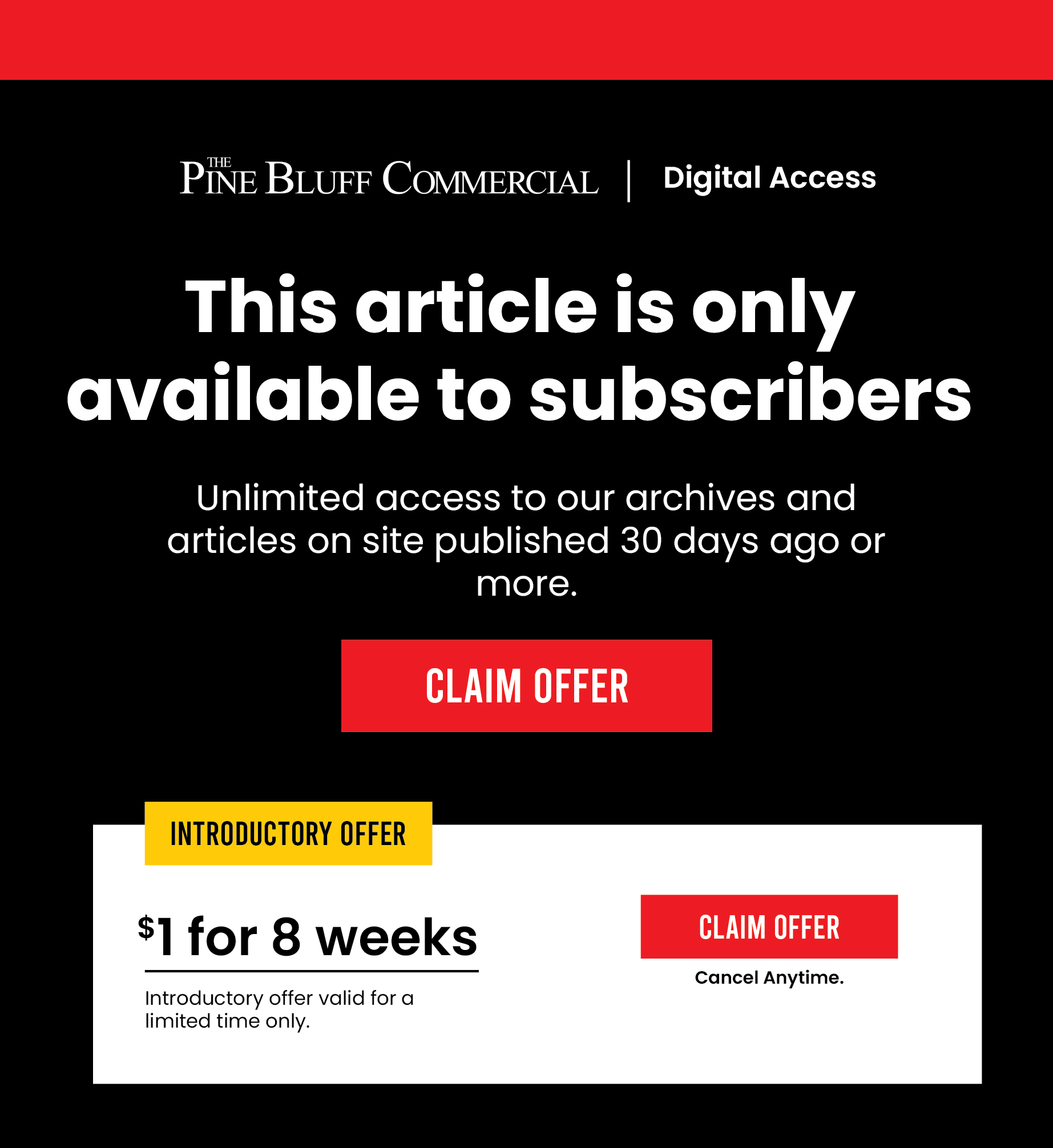 Joe McDonald | Pine Bluff Commercial News